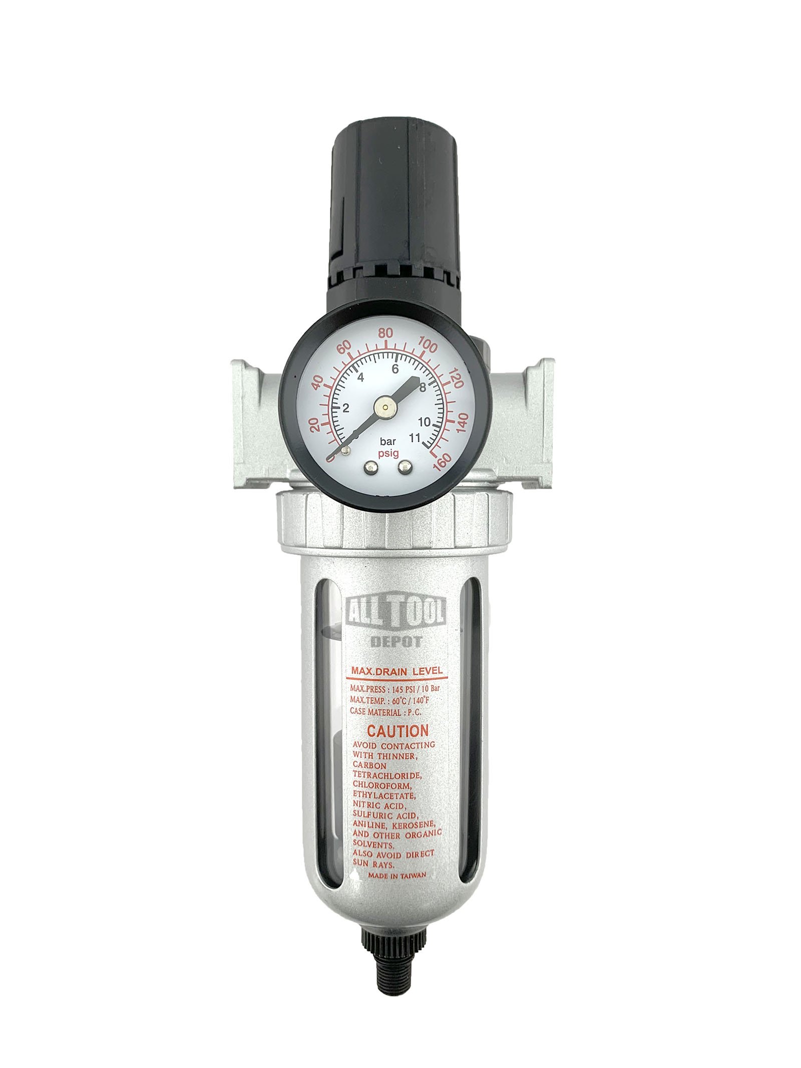 1/4″ NPT Mid Flow Compressed Air In Line Filter Regulator Combo ...